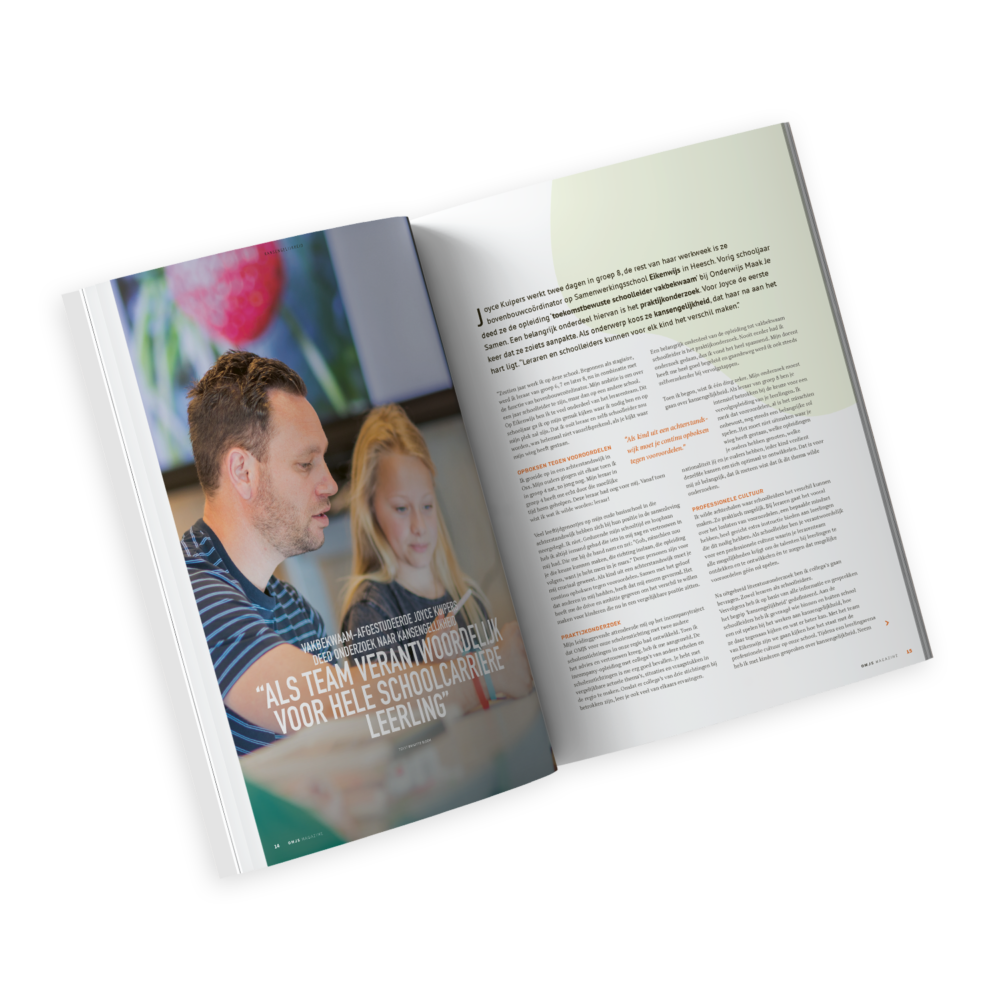 "Als team verantwoordelijk voor hele schoolcarrière leerlingen"